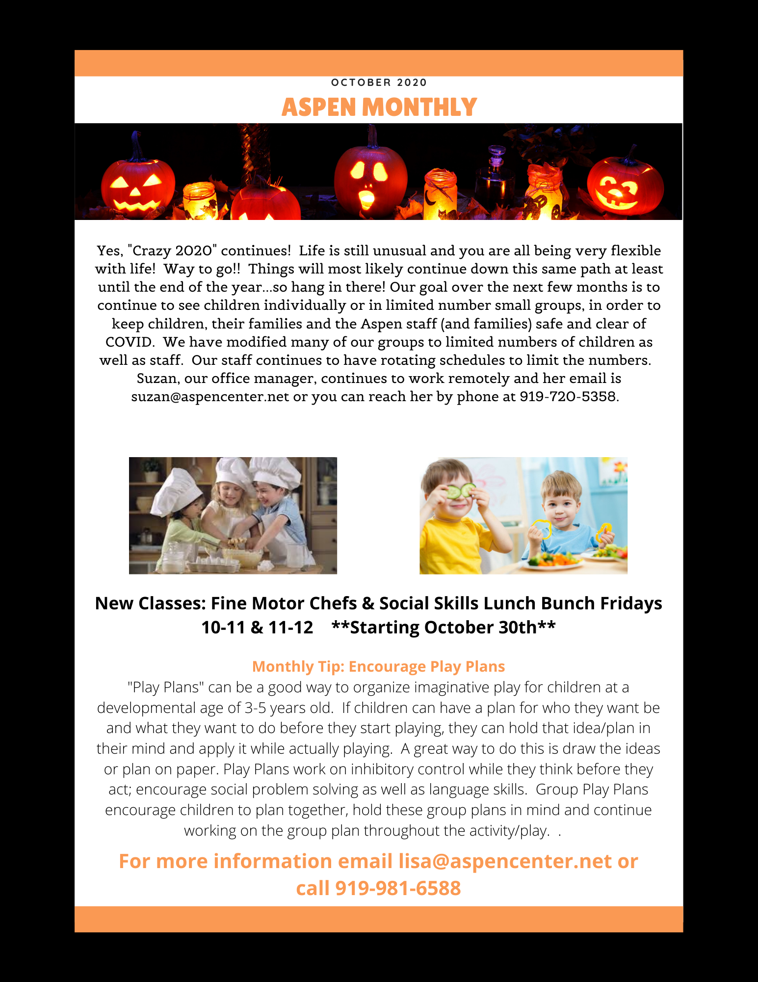 Monthly Newsletter - Aspen Center